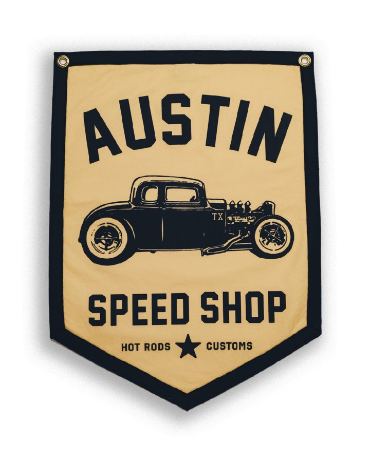 Austin Speed Shop Oxford Pennant Banner - Austin Speed Shop