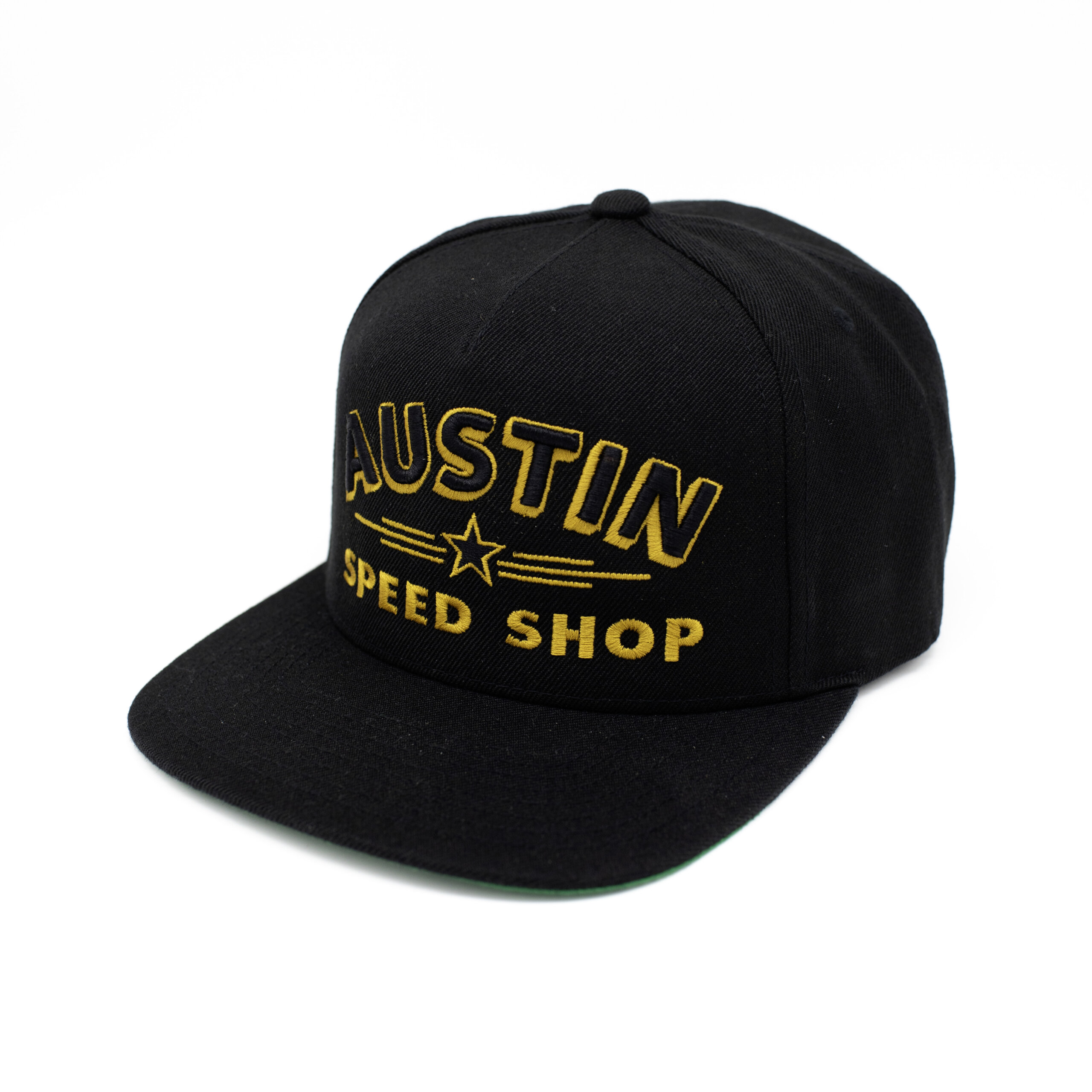 Black and Gold Window Logo Hat - Austin Speed Shop