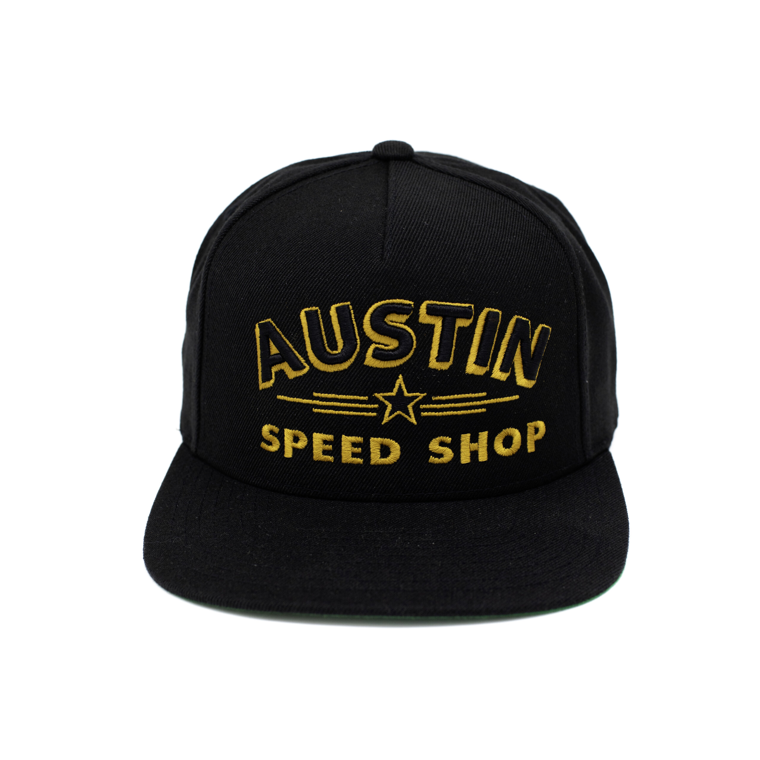 Black and Gold Window Logo Hat - Austin Speed Shop